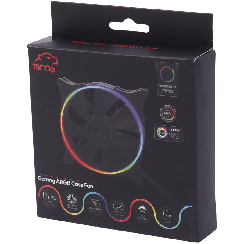 فن کیس تسکو 12*12 TSCO GFAN 130 ARGB - فروشگاه اینترنتی تیک لایت